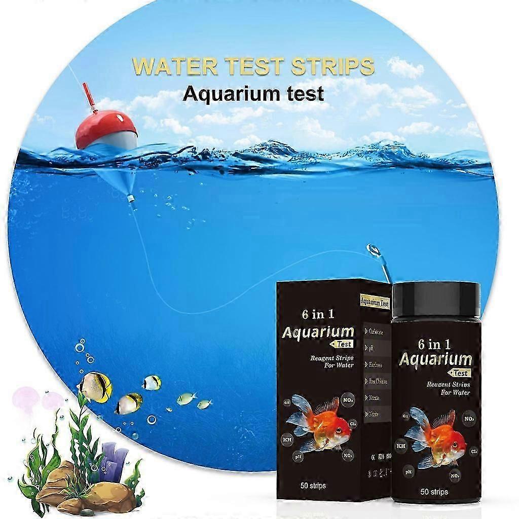 6in1 50PCS Aquarium Testing Strips for Swimming Pool Water Test Strips ...