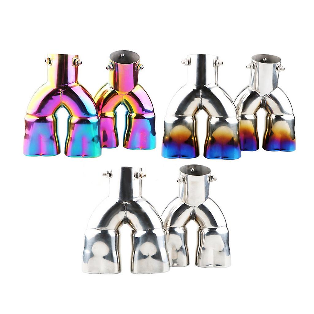 Car Inlet Exhaust Tips 2.5'' Heart Shaped Exhaust Tip Modified Tailpipe ...