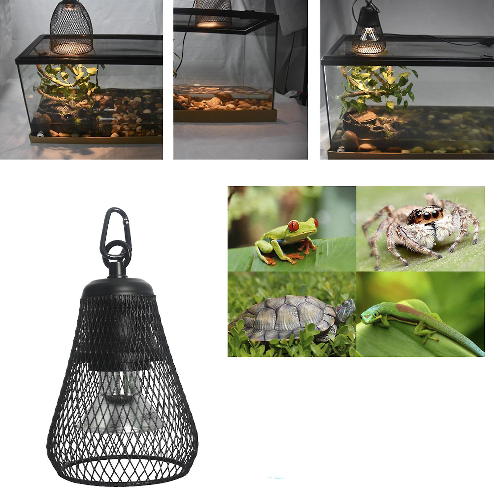 Flexible Clip Reptile Heat Lamp Shade Adjustable Brightness Temperature ...