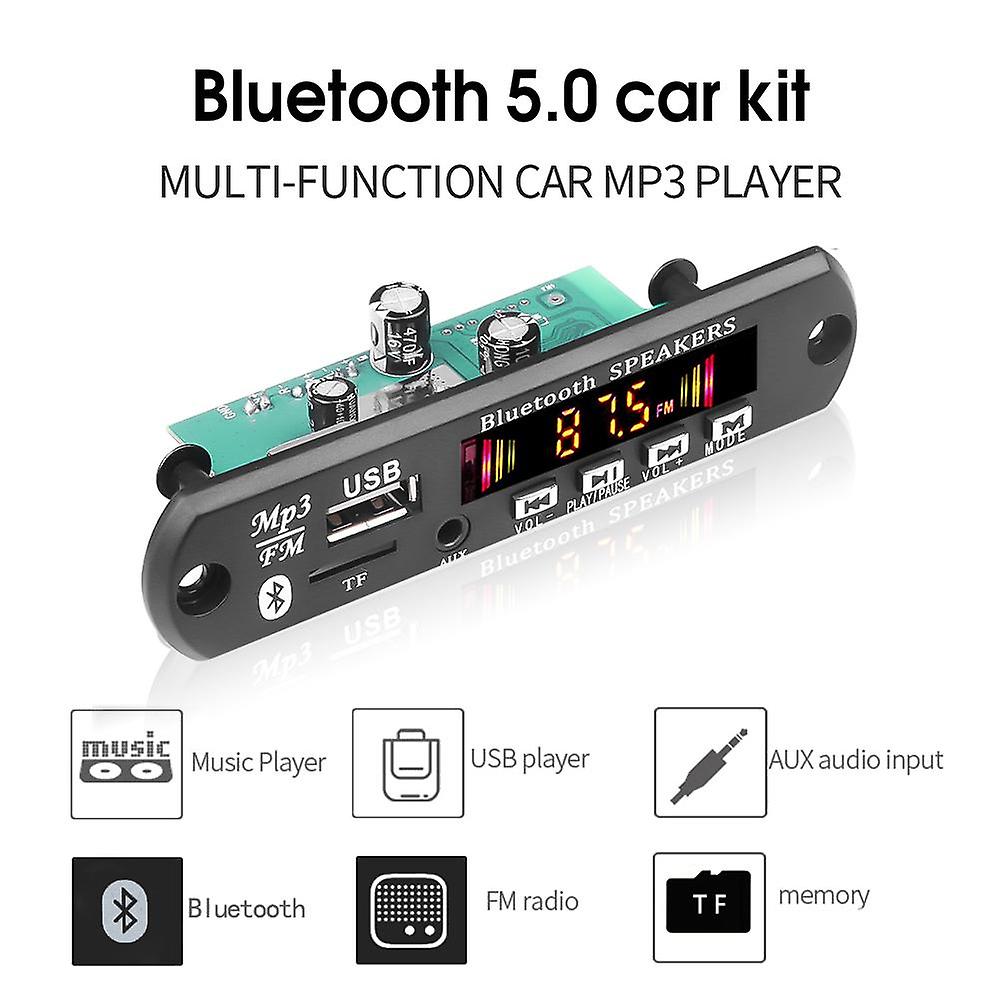Decoder MP3 Player Bluetooth 5.0 FM Radio TF USB AUX Recorder Module ...