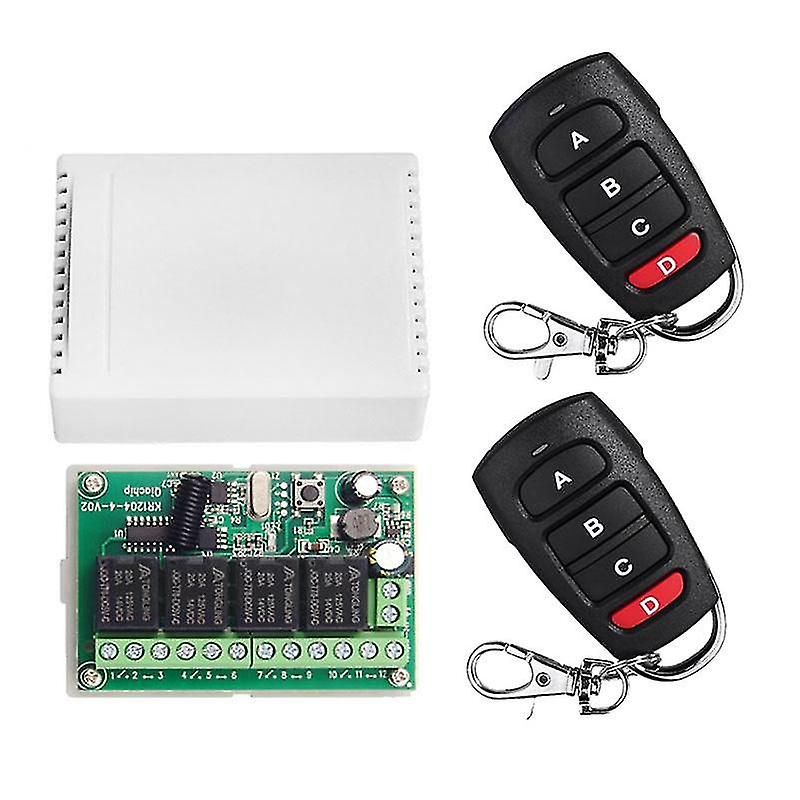 DC12V 24V 4CH Remote Control Switch 433M Receiving Control Four-Way ...