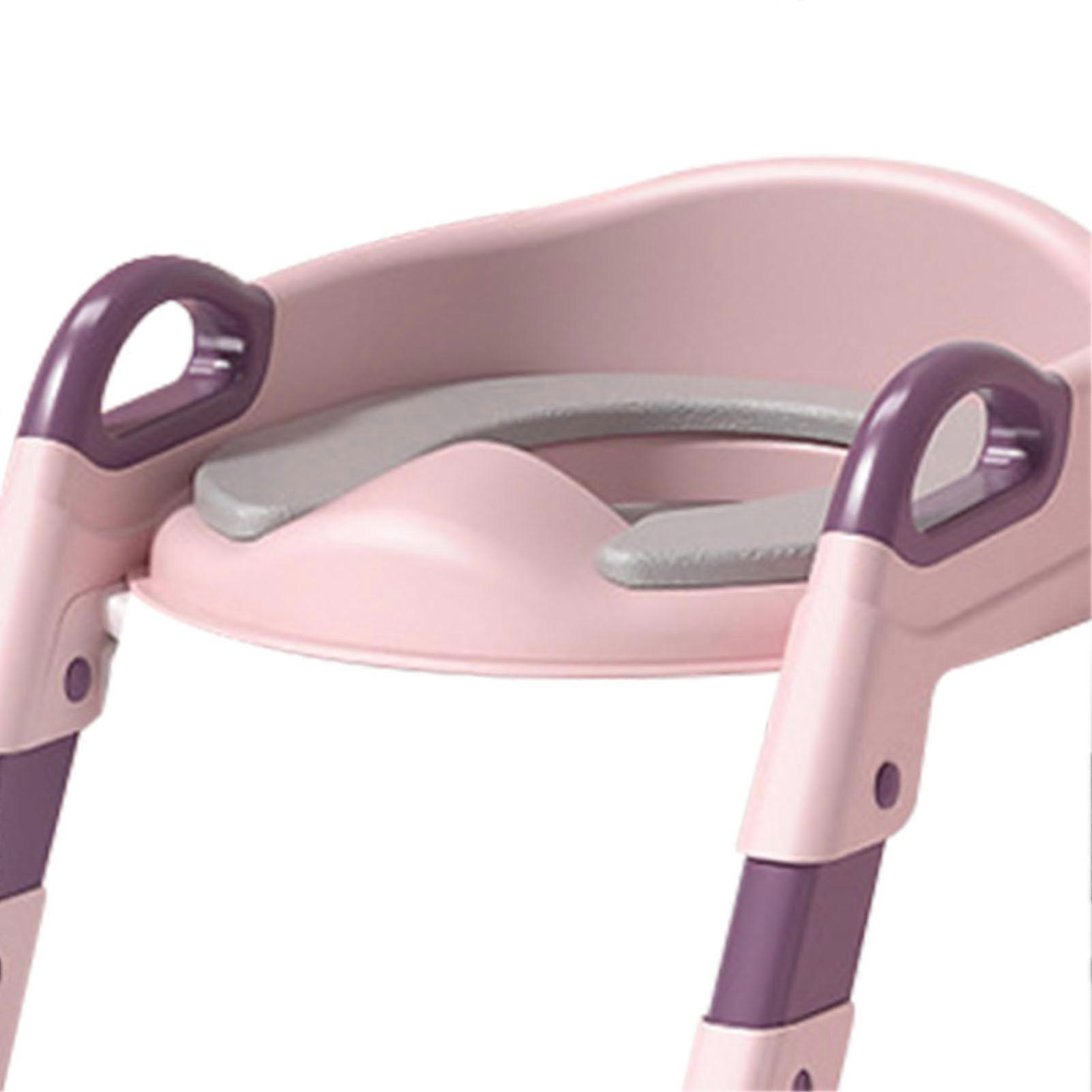 Kids Potty Training Seat with Folding Step Stool Soft Silicone PU Anti ...