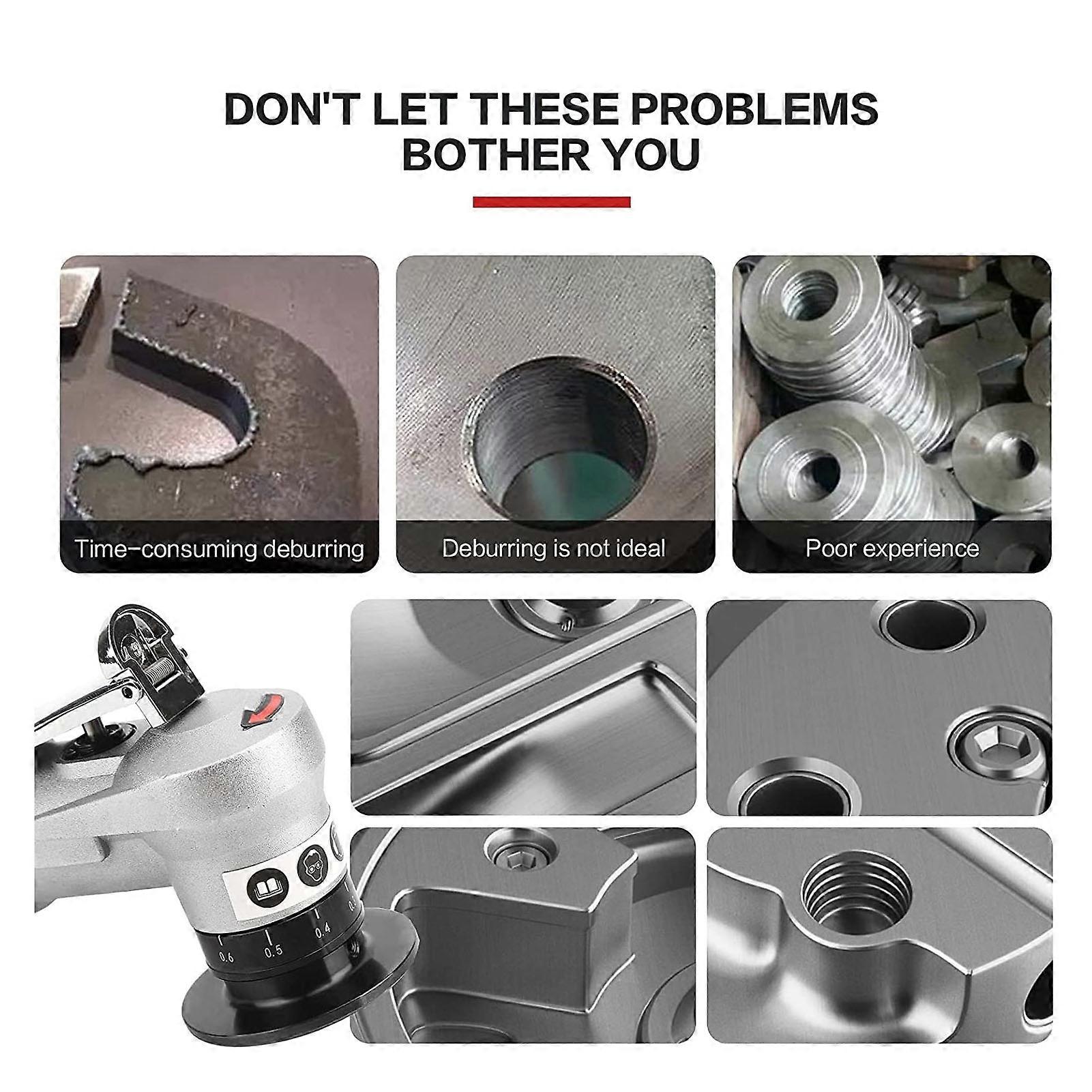 Mini Pneumatic Chamfer 45 Degree Arc Burr Trimming Machine Handheld Chamfering Machine with ...