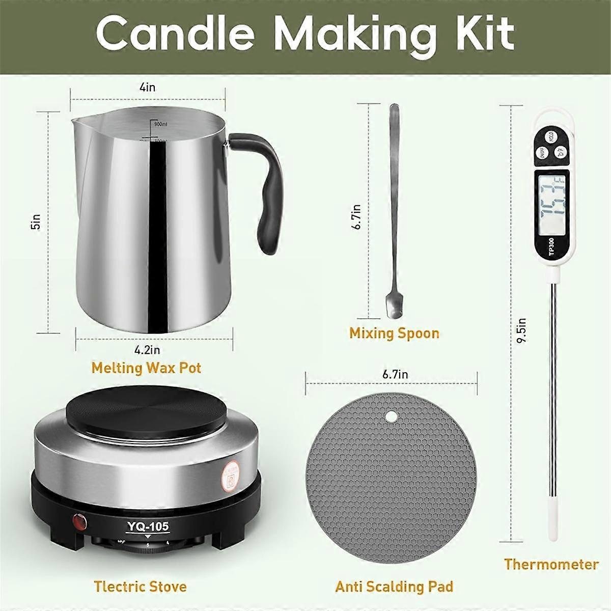 Candle Making Kit with Hot Plate, Candle Making Supplies with Wax ...
