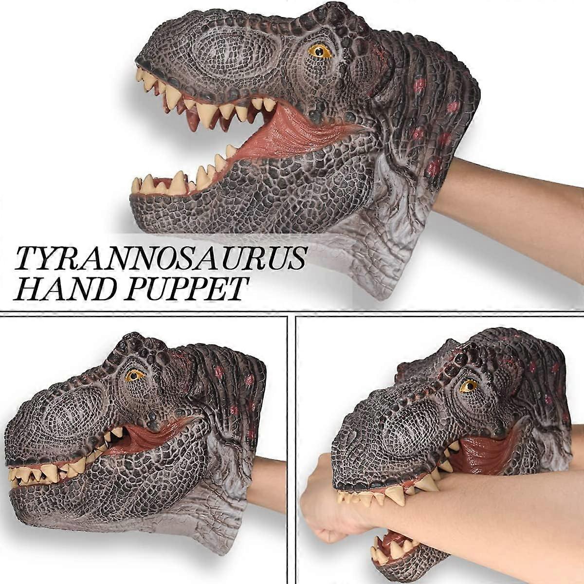 Dinosaur Toys Tyrannosaurus Rex Hand Puppets Large Soft Rubber T-Rex ...