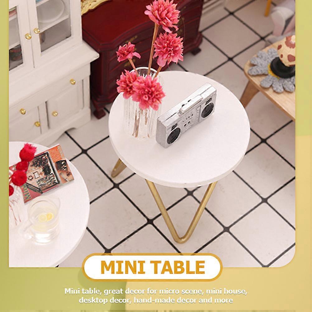 Mini Side Table Miniature Side Table Round Table Tiny House Nightstand ...