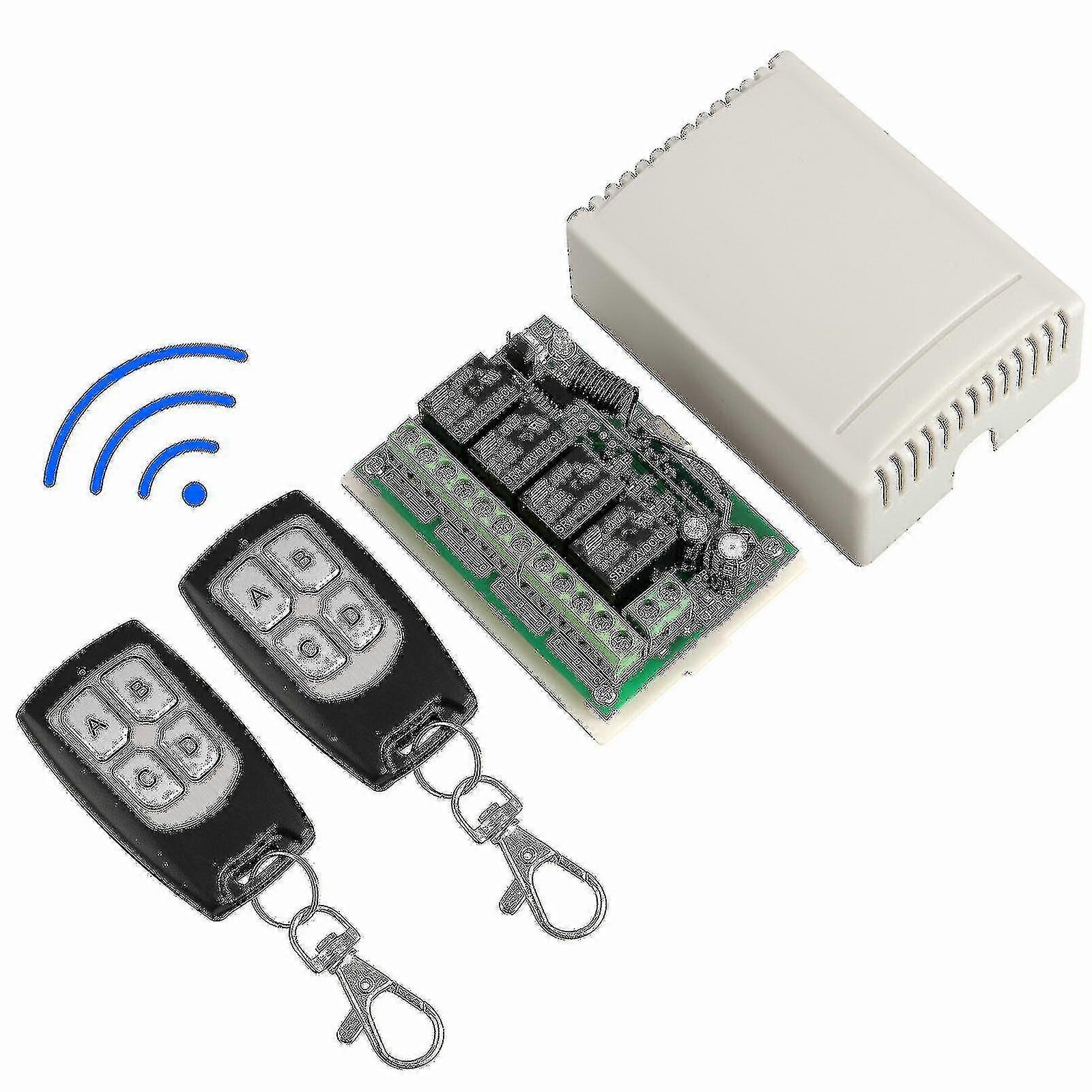4ch Channel 443mhz Wireless Rf Remote Control Relay Switch With 2 ...