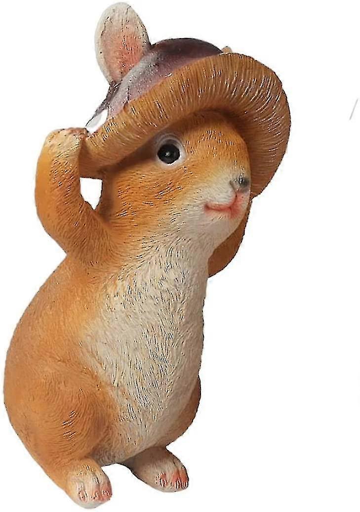 Easter Bunny Statue Resin Handmade Rabbit Statue Figurine Ornament ...