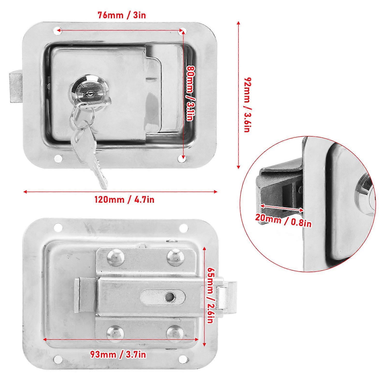 RV Handle Latch Paddle 120x92mm 304 Stainless Steel Entry Door Lock ...