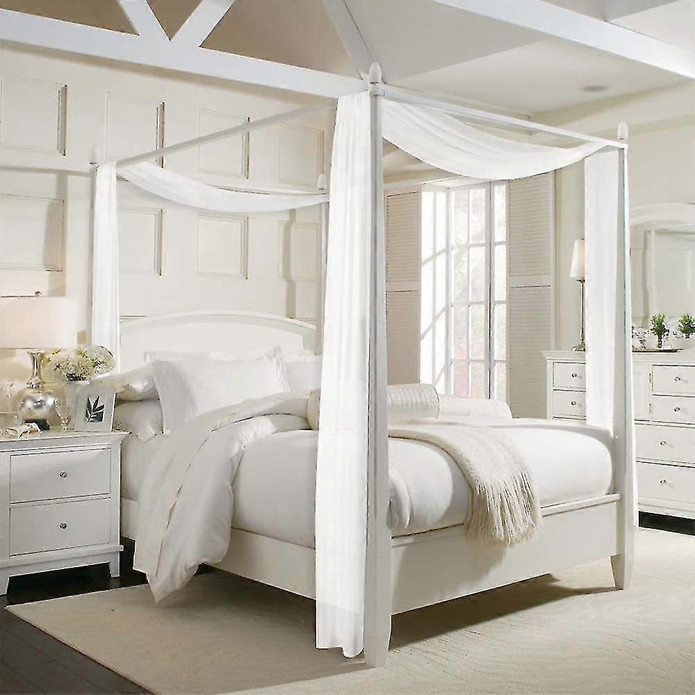 55" X 157" Sheer Curtains For Canopy Bed Living Room Decor As Ceiling ...