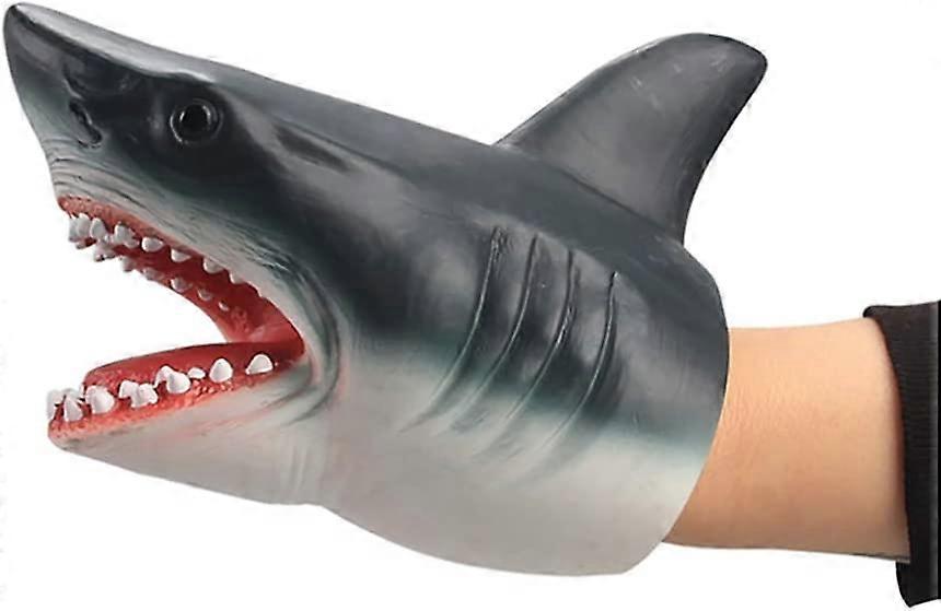Soft Rubber Shark Hand Puppet Realistic Latex Sea Animal Shark Head ...