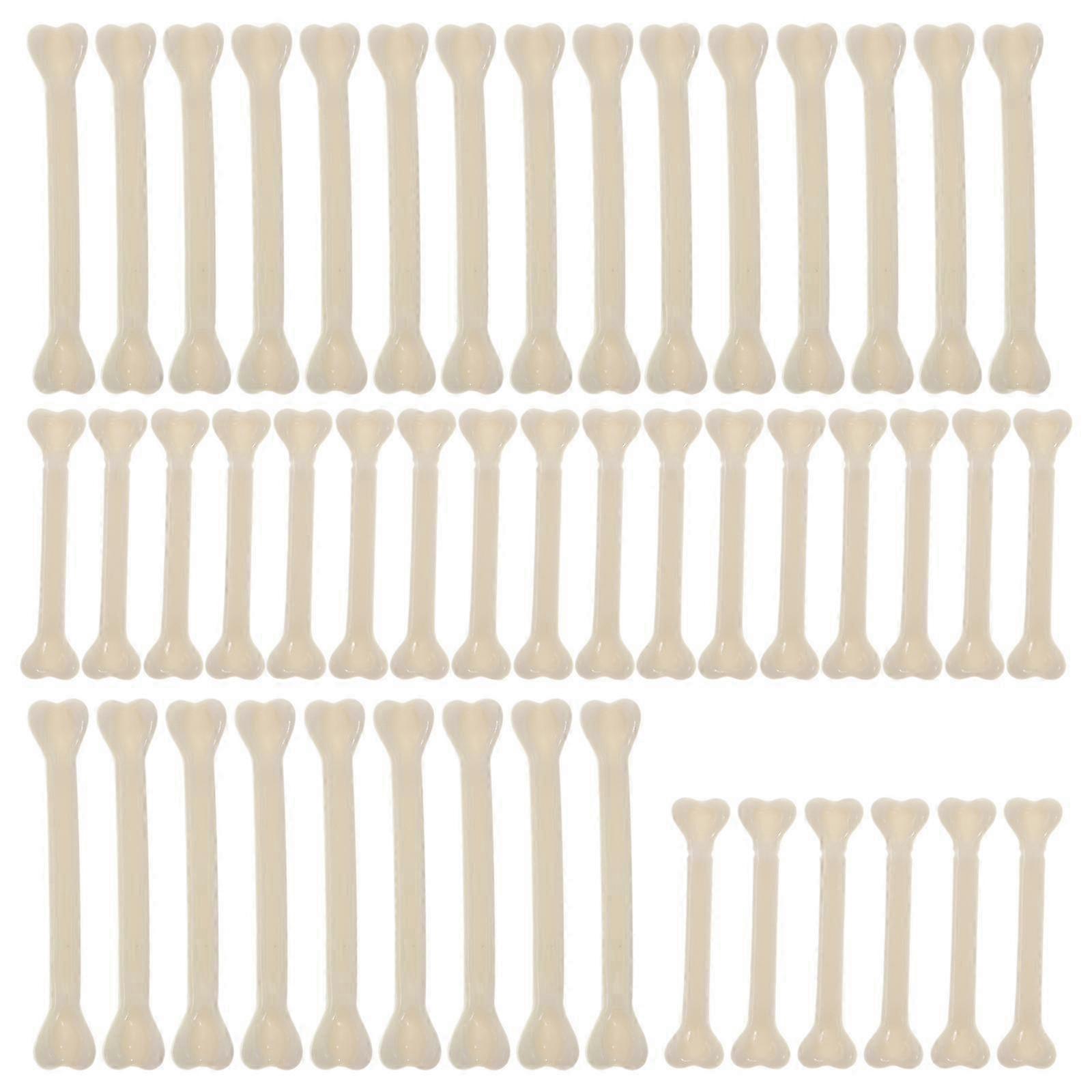48pcs Fake Bones Plastic Bones Artificial White Bones Halloween Fake ...