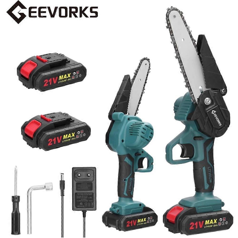 Geevorks 6 Inch Mini Electric Chain Saw with 1500mAh Upgraded Battery ...