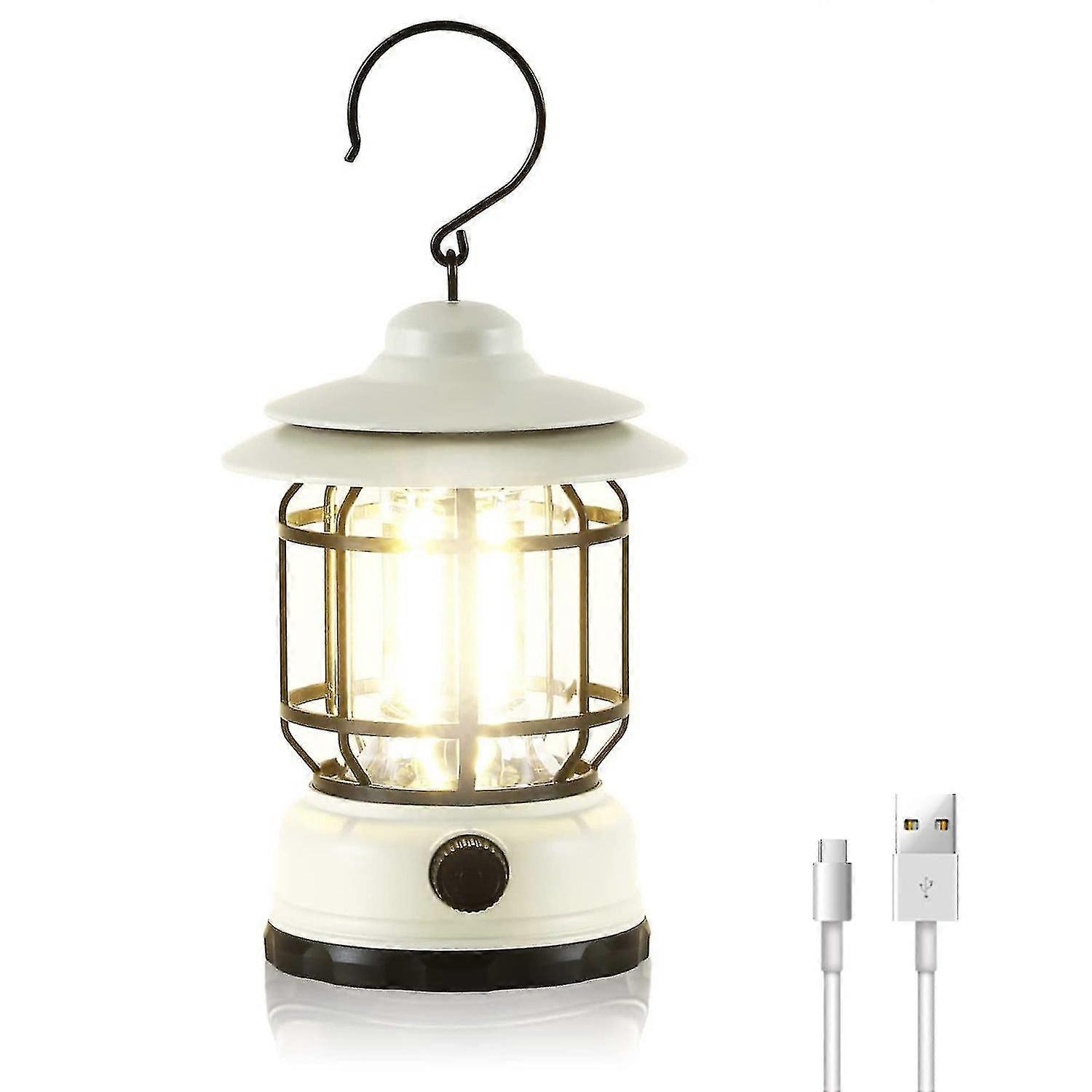 Portable Electric Camping Lantern Lamp - Usb Rechargeable Camping Light ...