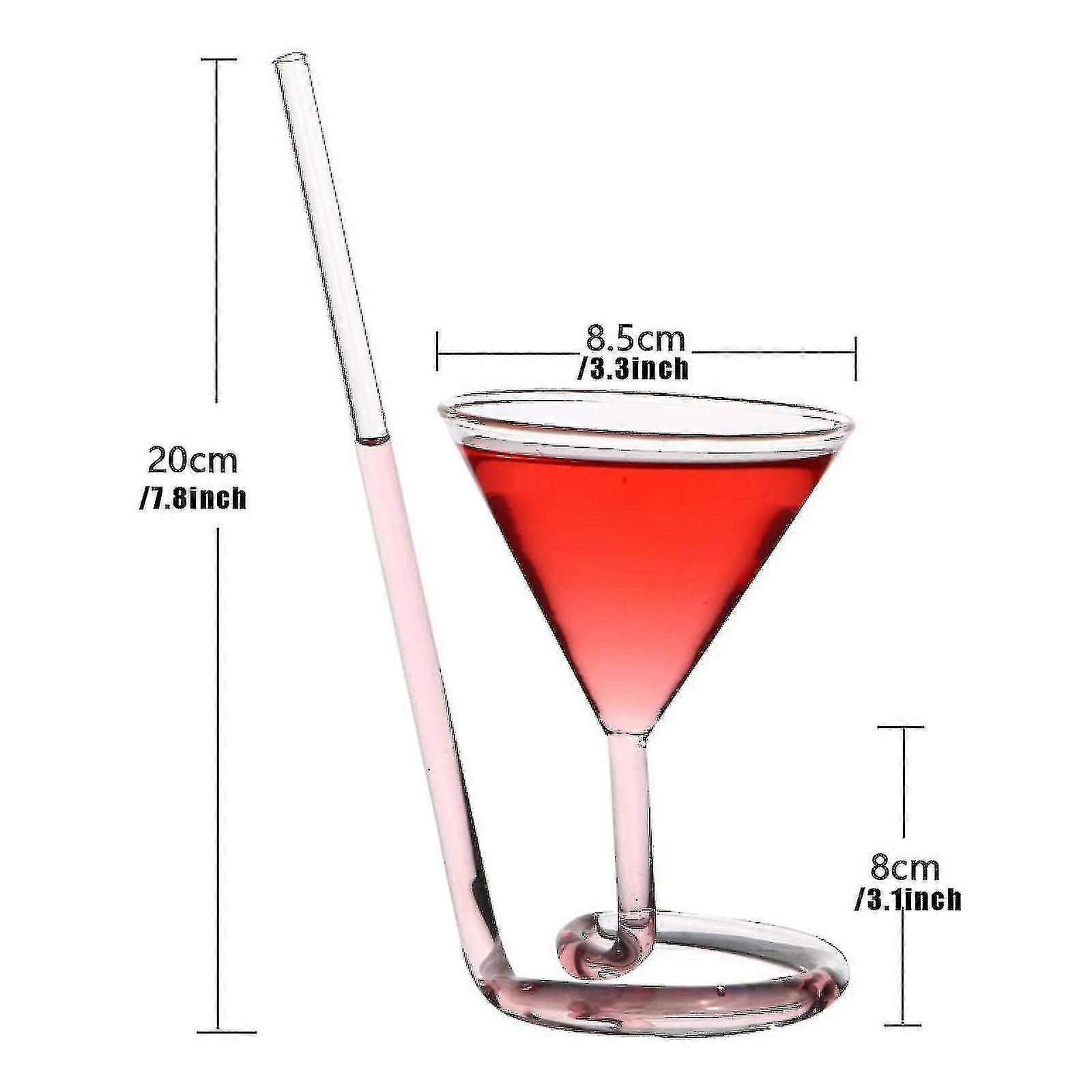Spiral Cocktail Glass Revolving Martini Creative Long Tail Cocktail ...