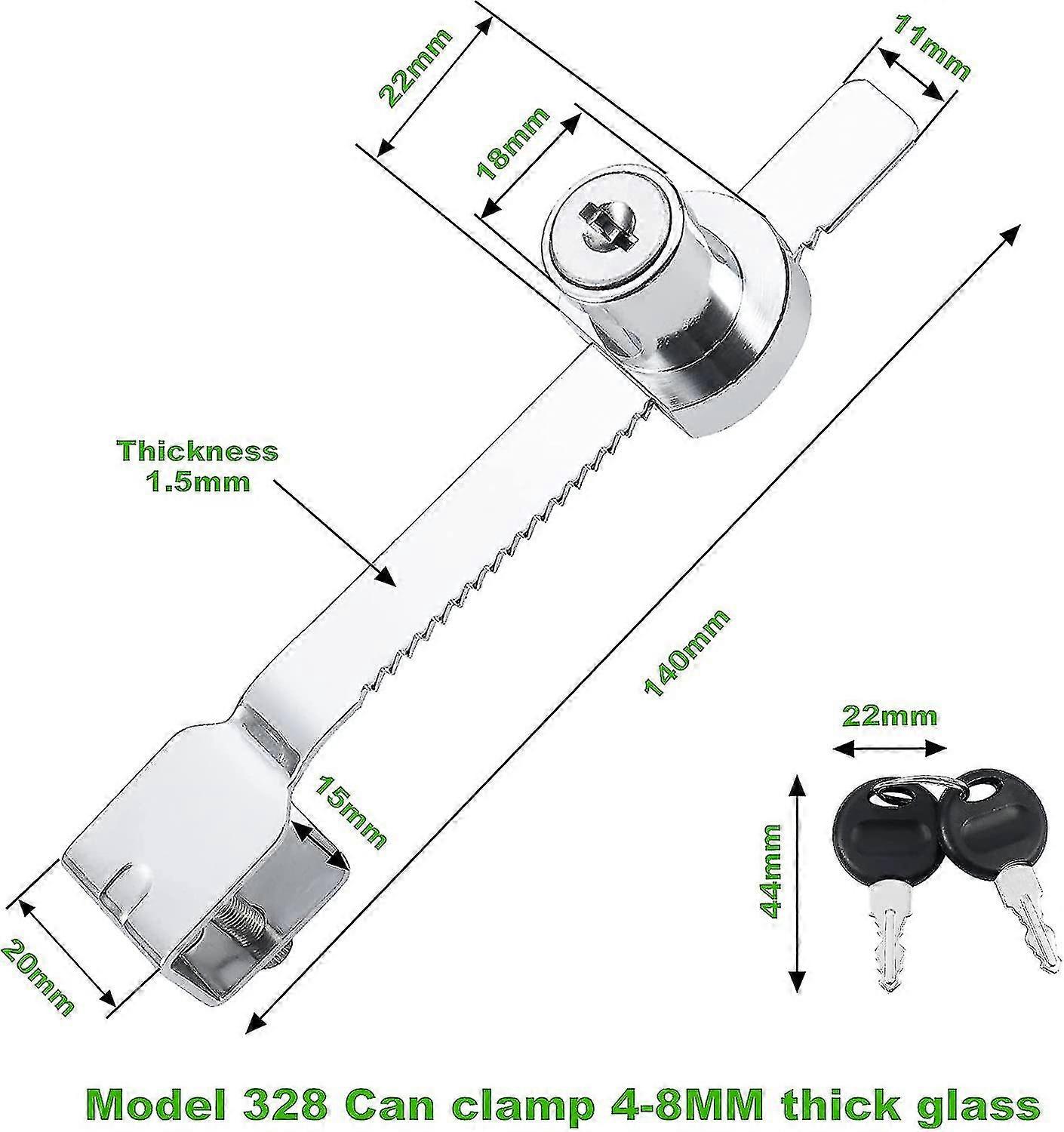 Cabinet Drawer Showcase Sliding Glass Door Lock Keys (1pc) | Fruugo UK