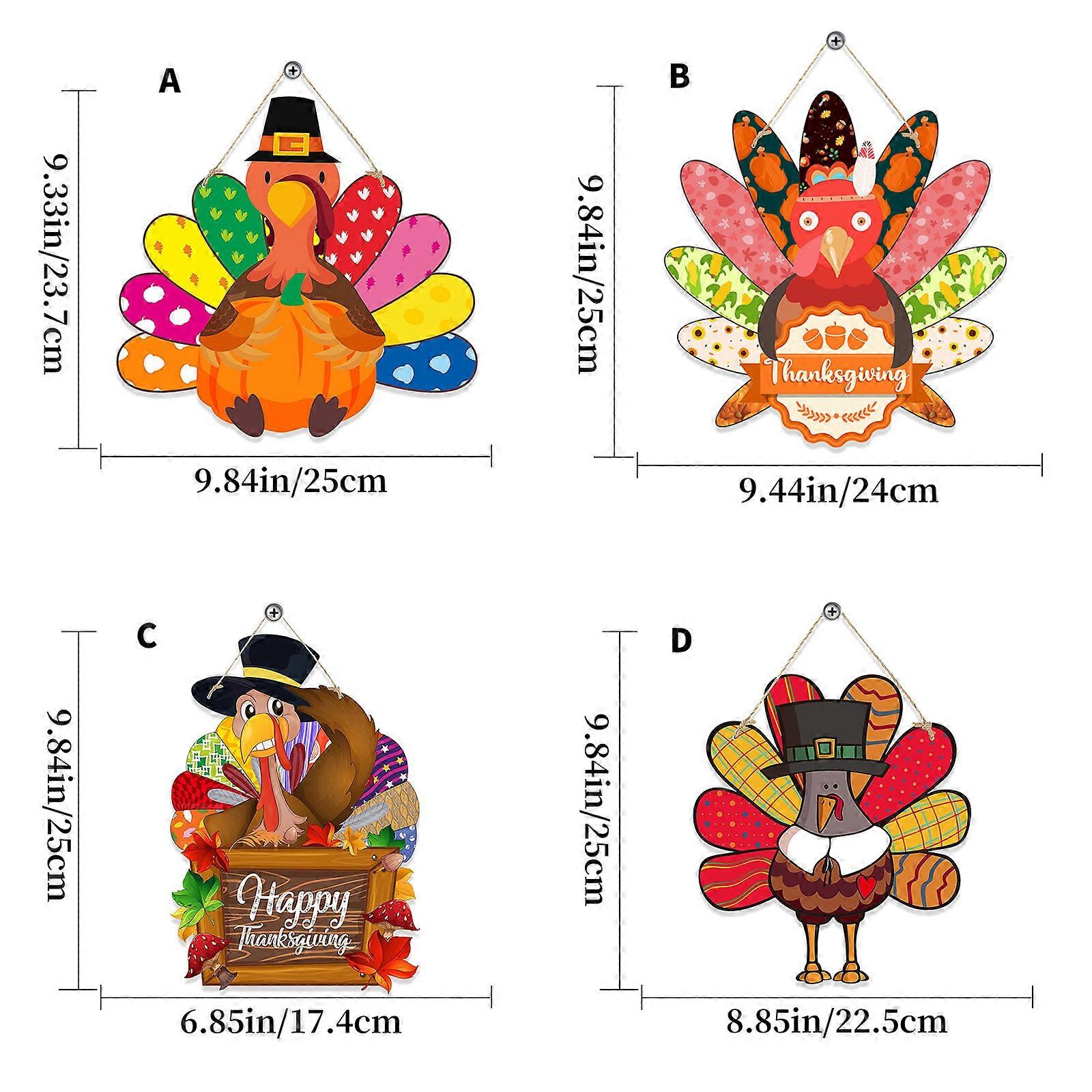 Unique Thanksgiving Door Wreath Elegant Turkey Door Hanger Stylish Door ...