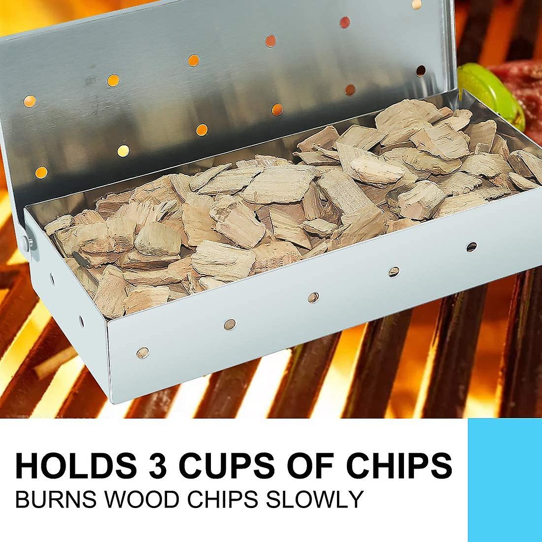 Roestvrij staal Bbq Smoker Box voor het grillen van barbecue ...