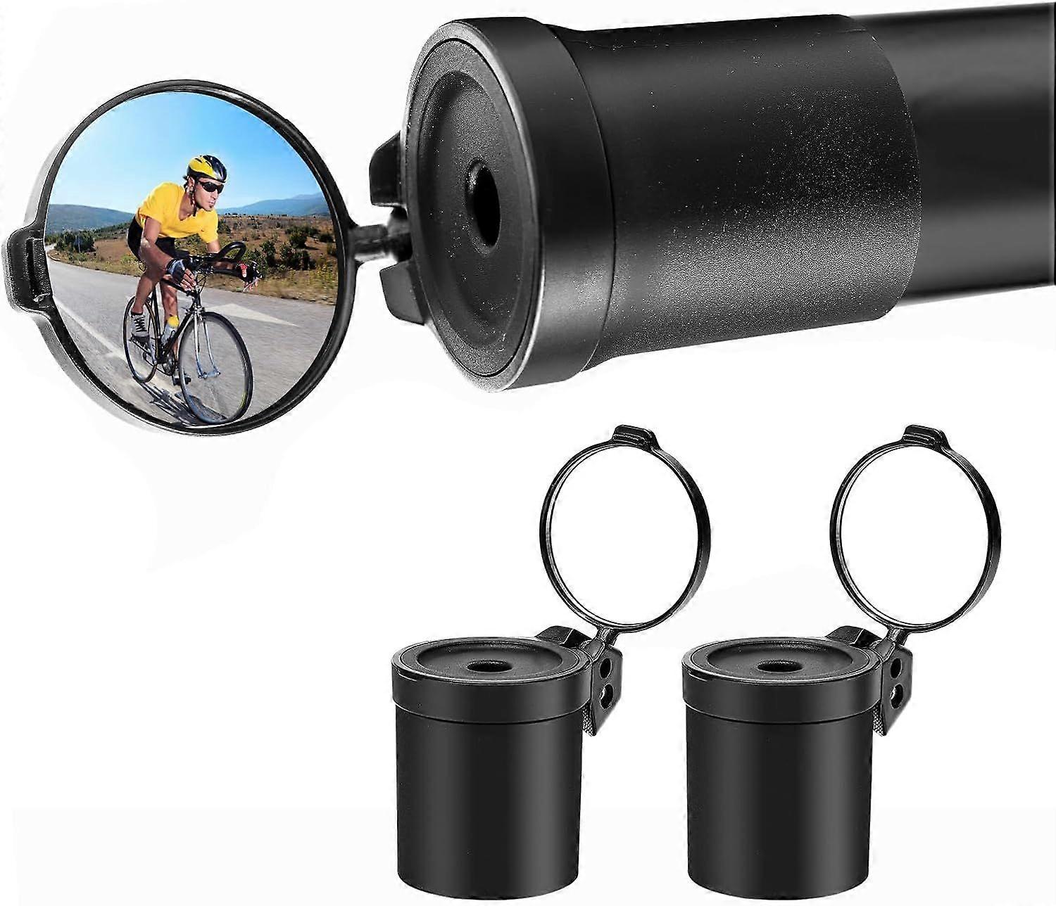 Rearview Bike Mirror for Mountainbike Handlebars Mount Mini Rear View ...