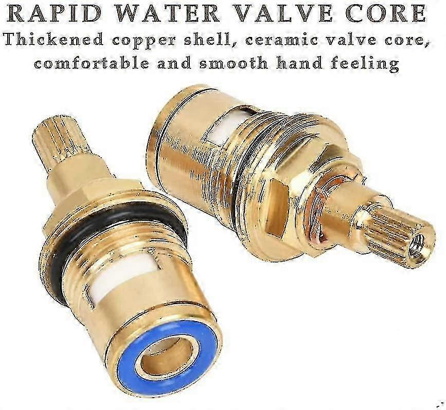 1 Pair Replacement Brass Ceramic Disc Tap Valve Insert Gland Cartridge ...