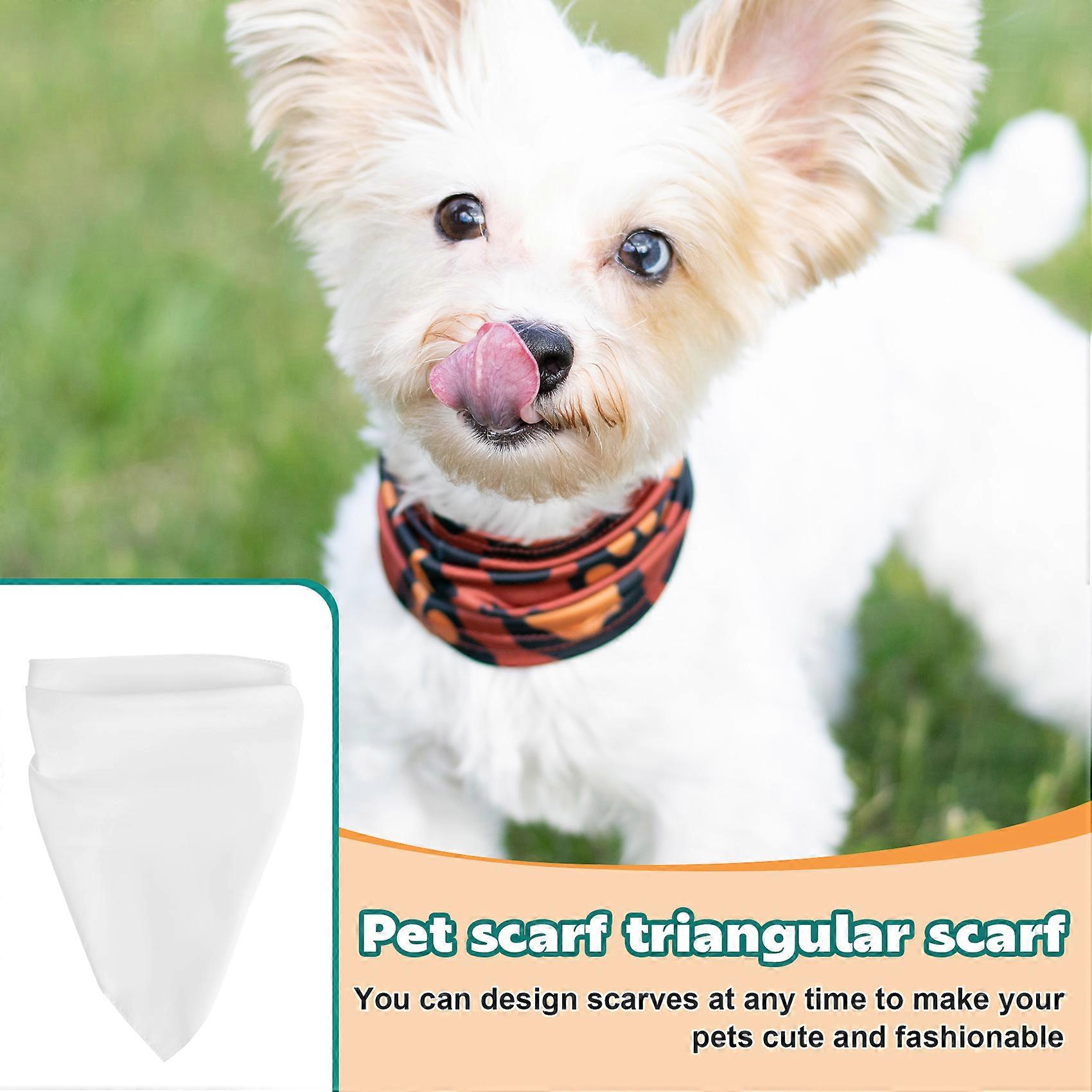 30 Pcs Sublimation Blank Pet Bandana Heat fer Washable DIY Triangle Dog ...
