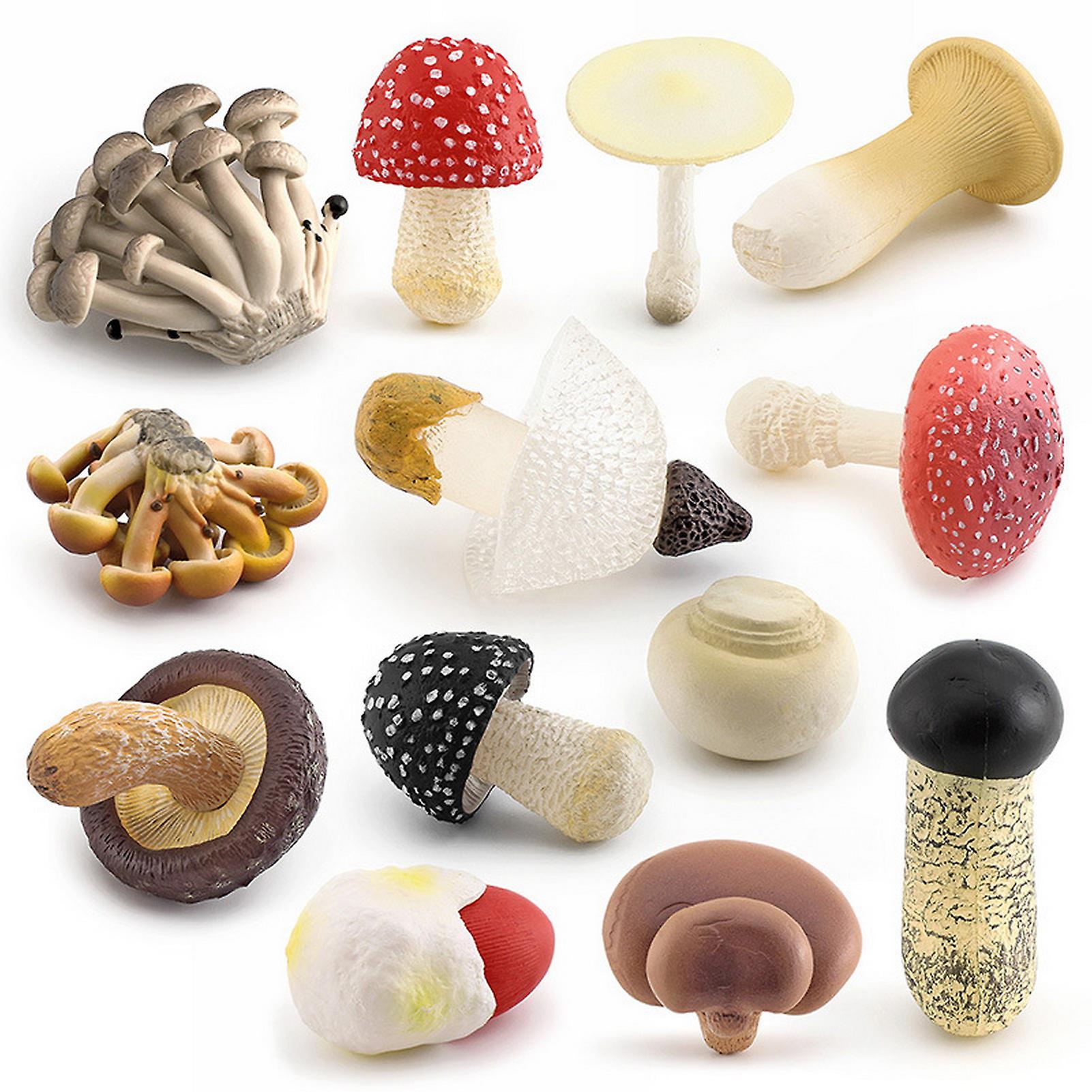Naievear Vivid Fadeless Colorful Mushroom Figure Mini Simulation ...