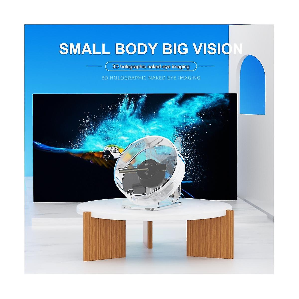 3d Fan Hologram Projector Desktop Led Sign Holographic Lamp Player Remote Display Support Images ...
