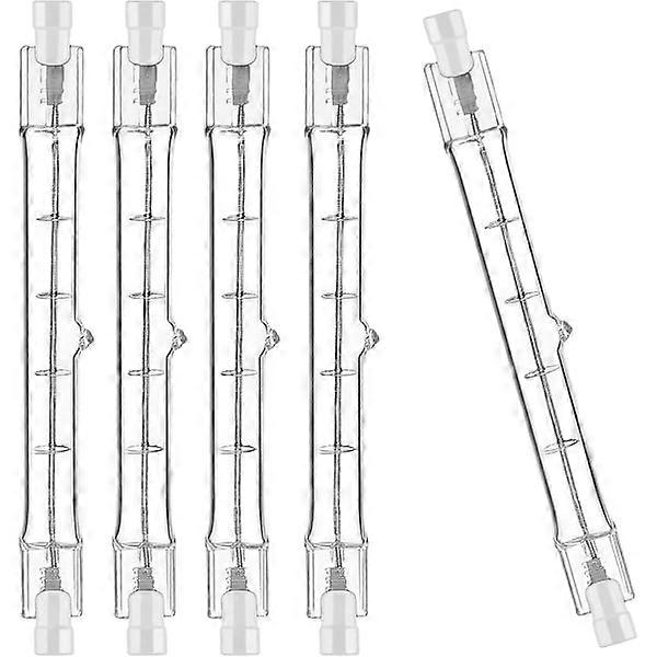Package of 5 pcs R7S halogen lamp 118mm 300W 230V, R7S halogen rod ...