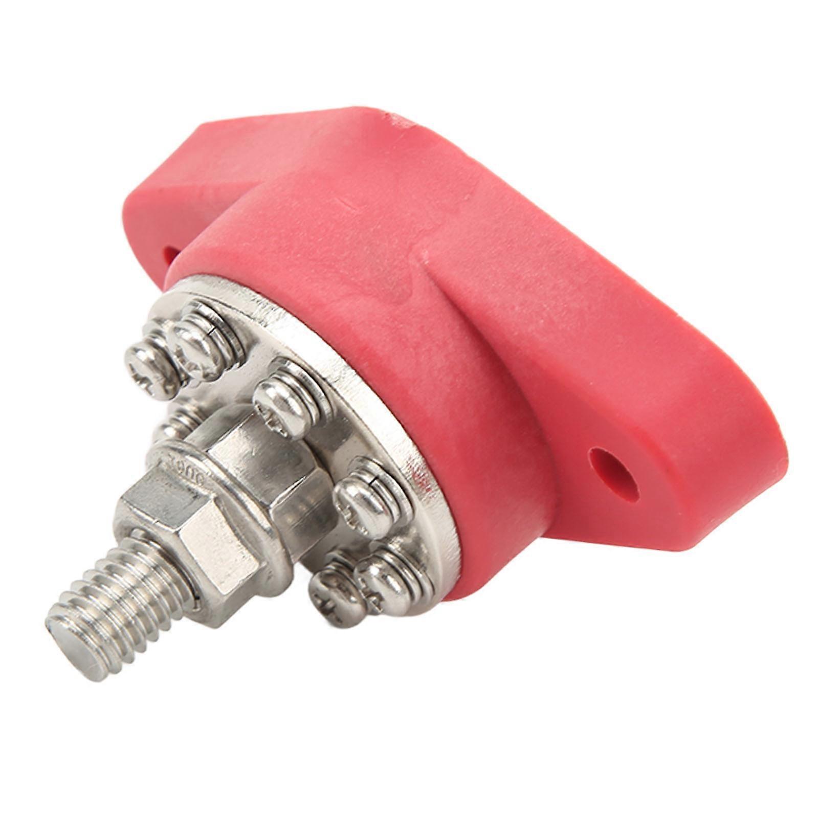 3/8in Red M10 Single Stud Power Distribution Terminal 12V 48V Battery ...