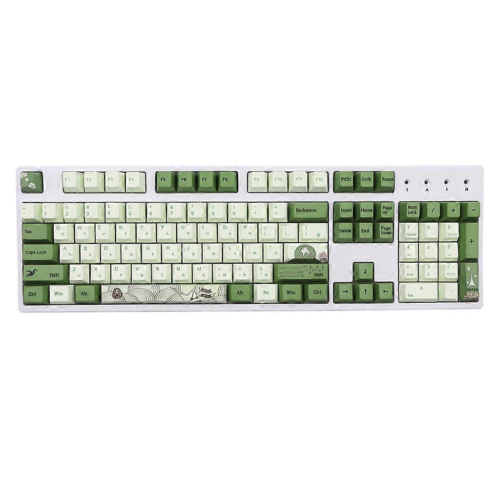 Green Matcha Keycaps Set 127 Keys OEM Profile PBT Dye Sublimation Key ...