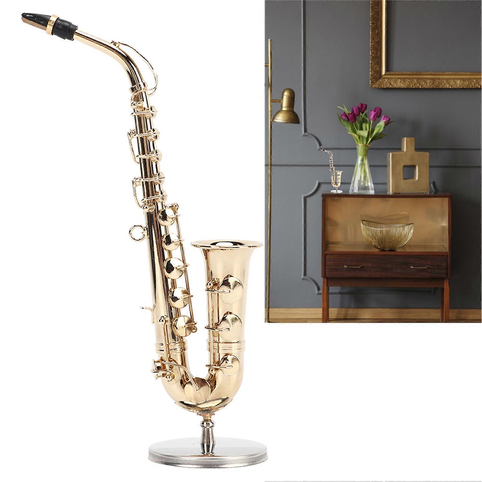 Miniature Alto Saxophone Replica With Stand And Case Mini Sax Musical ...