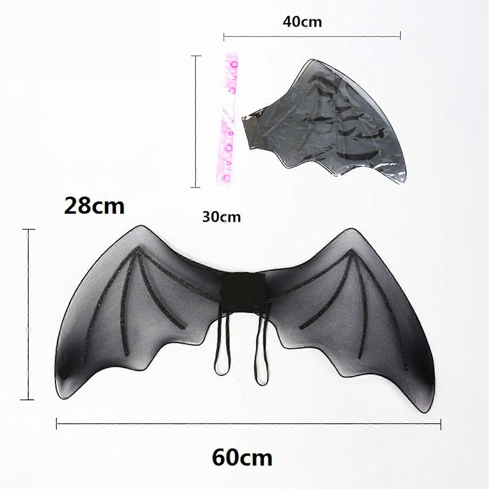 Black Wings Bat Devil Cosplay Wings Halloween Costume Wings Masquerade ...