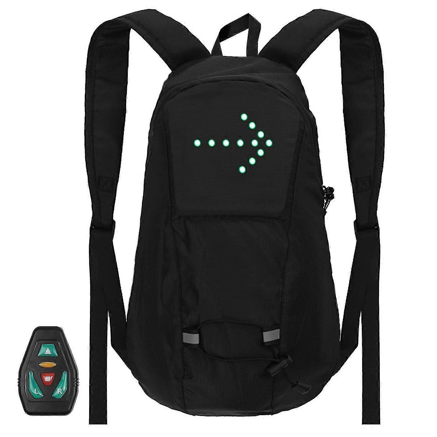 Led Turn Signal Bike Pack 15l Led Backpack With Direction Indicator Usb ...