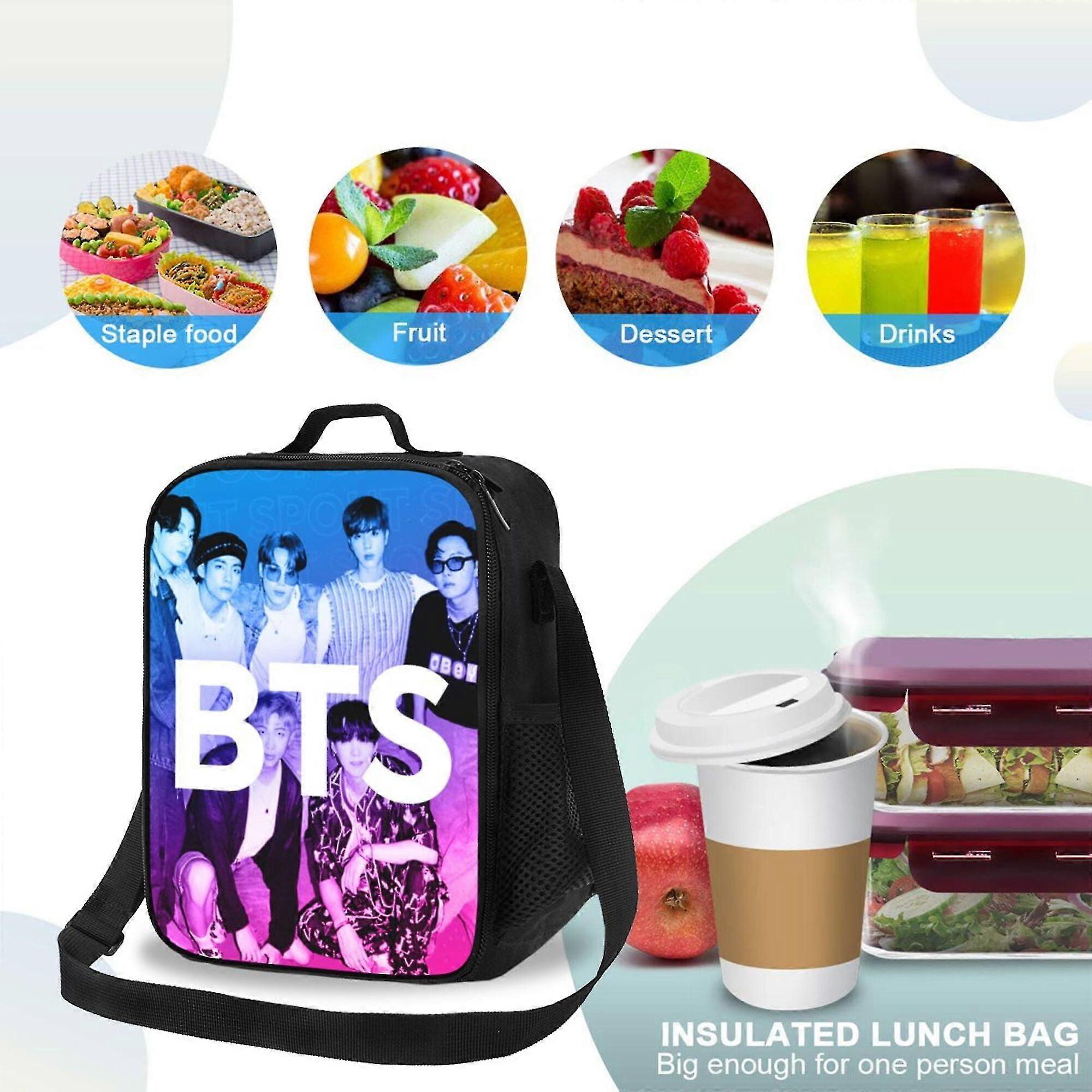 Kpop Bts Lunch Bag Lunch Box Durable Lunch Tote Bag Portable Reusable ...