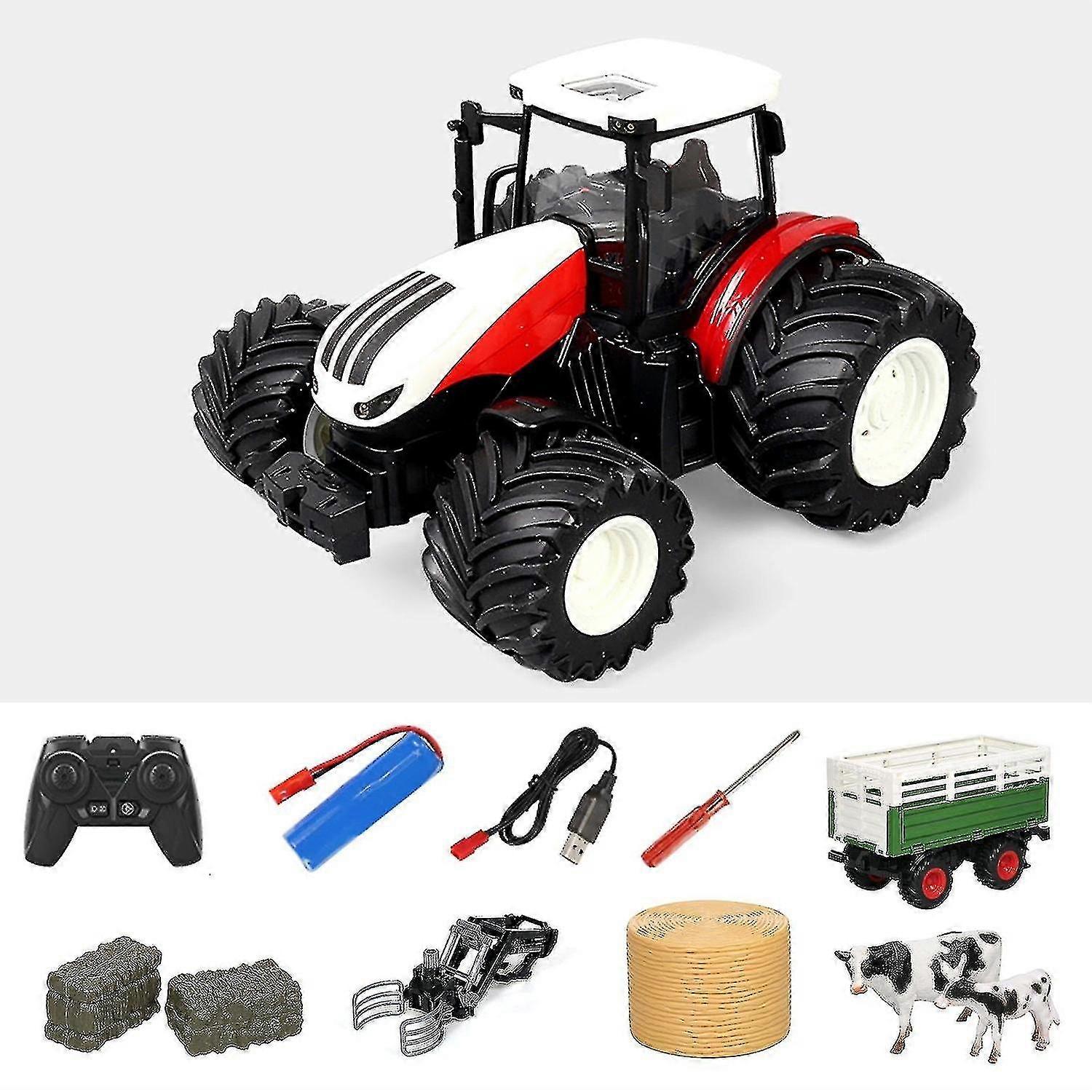 Remote Control Tractor, 1 : 24 Scale 2.4ghz Remote Control Tractor Toy ...