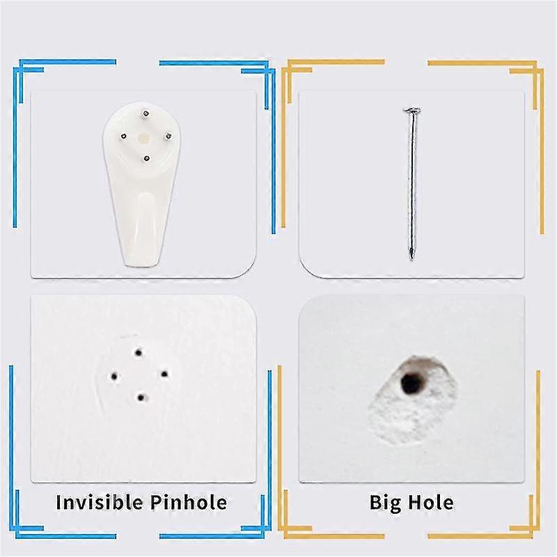 40 Picture Hangers, Concrete/Plaster/Hard Wall Hooks, for Hanging ...