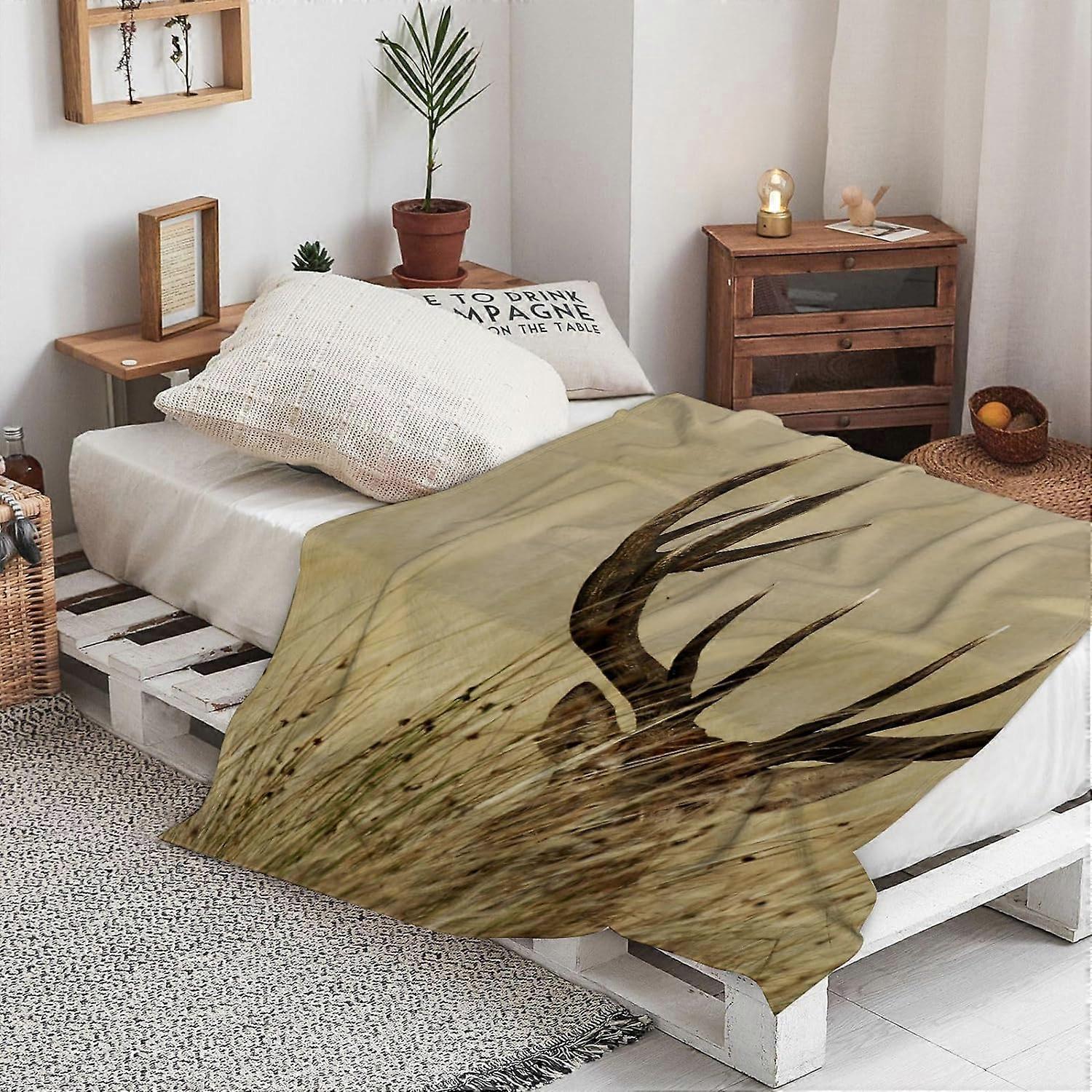 Warm Soft Stag Throw Blanket,Winter Warm Sofa Bed Throw Bed Picnic ...