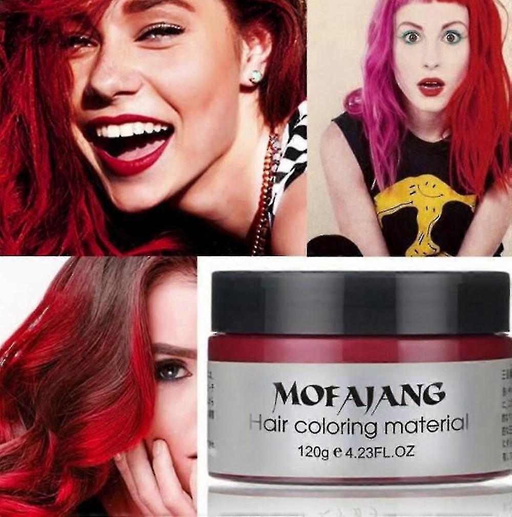 Mofajang 9 Colors Unisex Hair Color Wax Mud Dye Styling Cream Diy ...