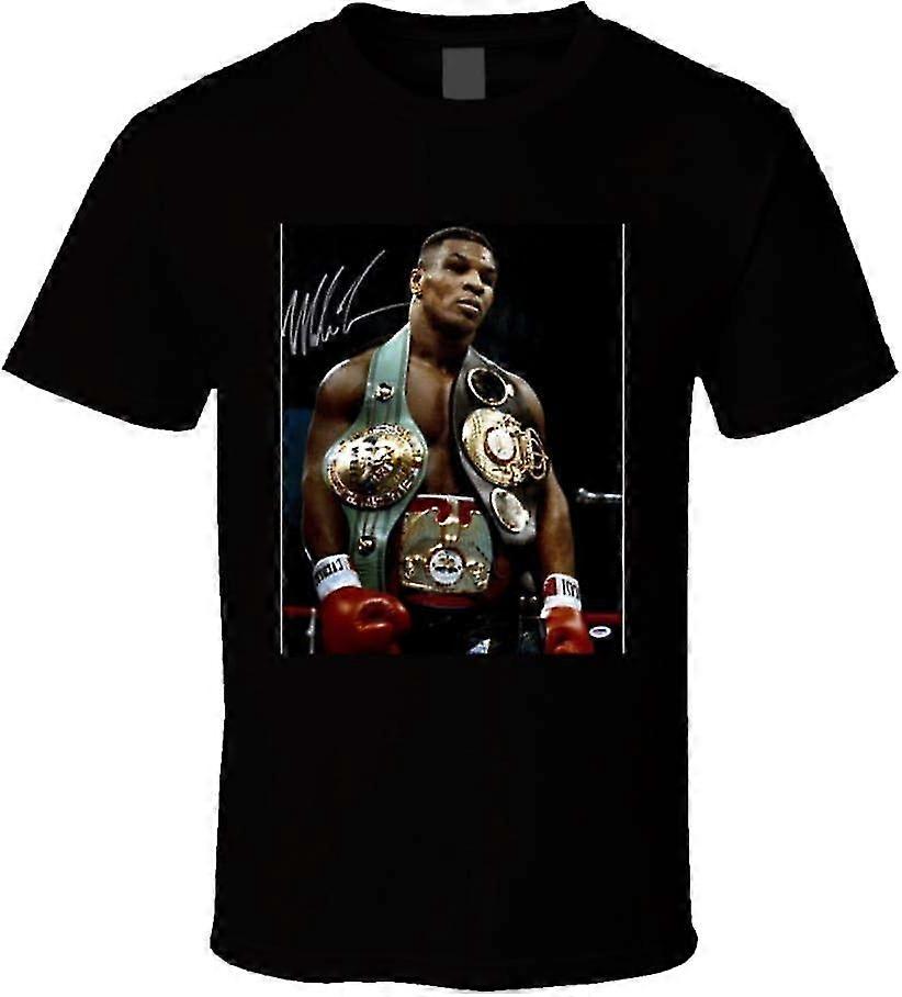 Mike Tyson 3 Belts Cool Retro Boxer Fan T Shirt | Fruugo UK