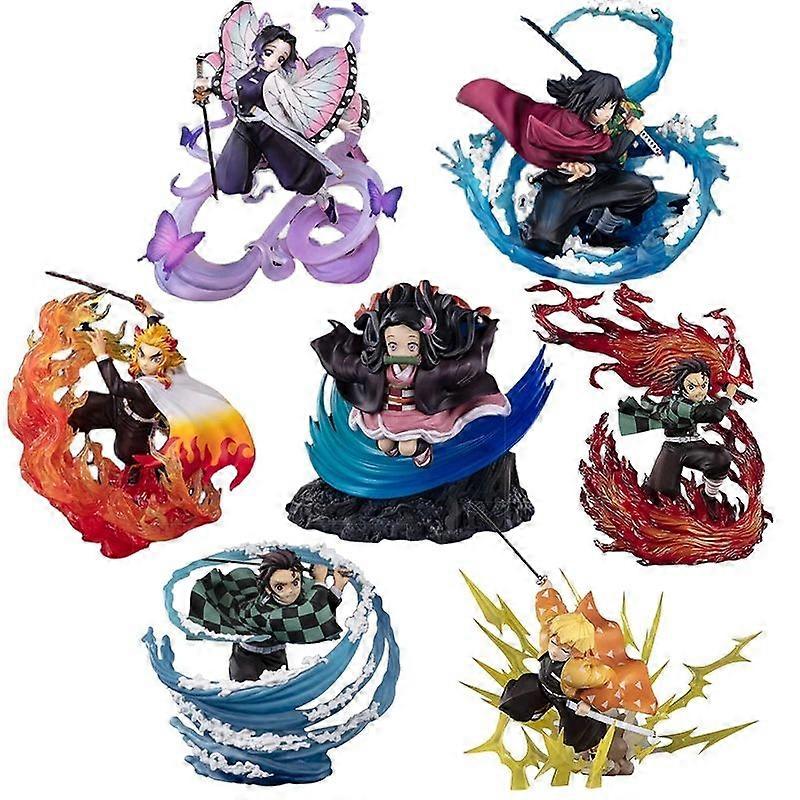 GaiBoSi Demon Slayer Figure Model Blind Box PVC Material Anime Figure ...