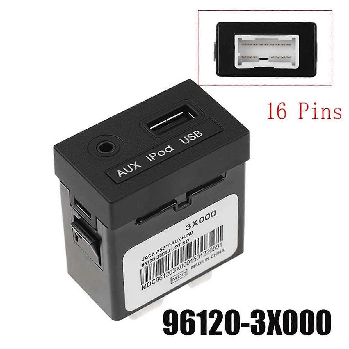 961203X000 Car 16 Pins Audio Interface USB Reader AUX for Adapter for ...