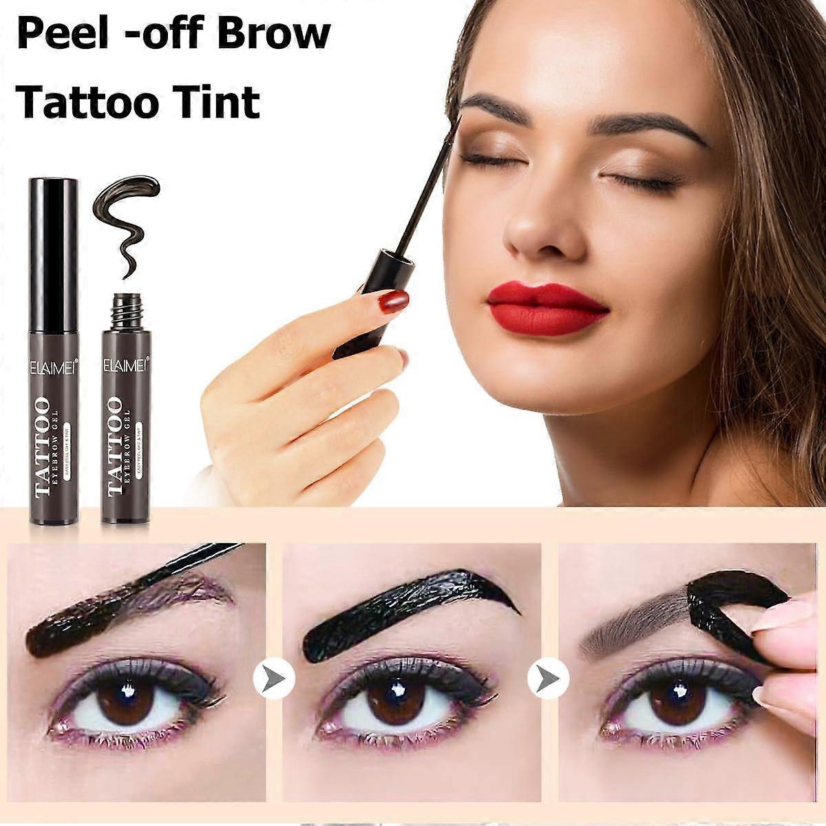 Eyebrow Gel for Peeling, Eyebrow Colour with 3 Stencils, Removable ...