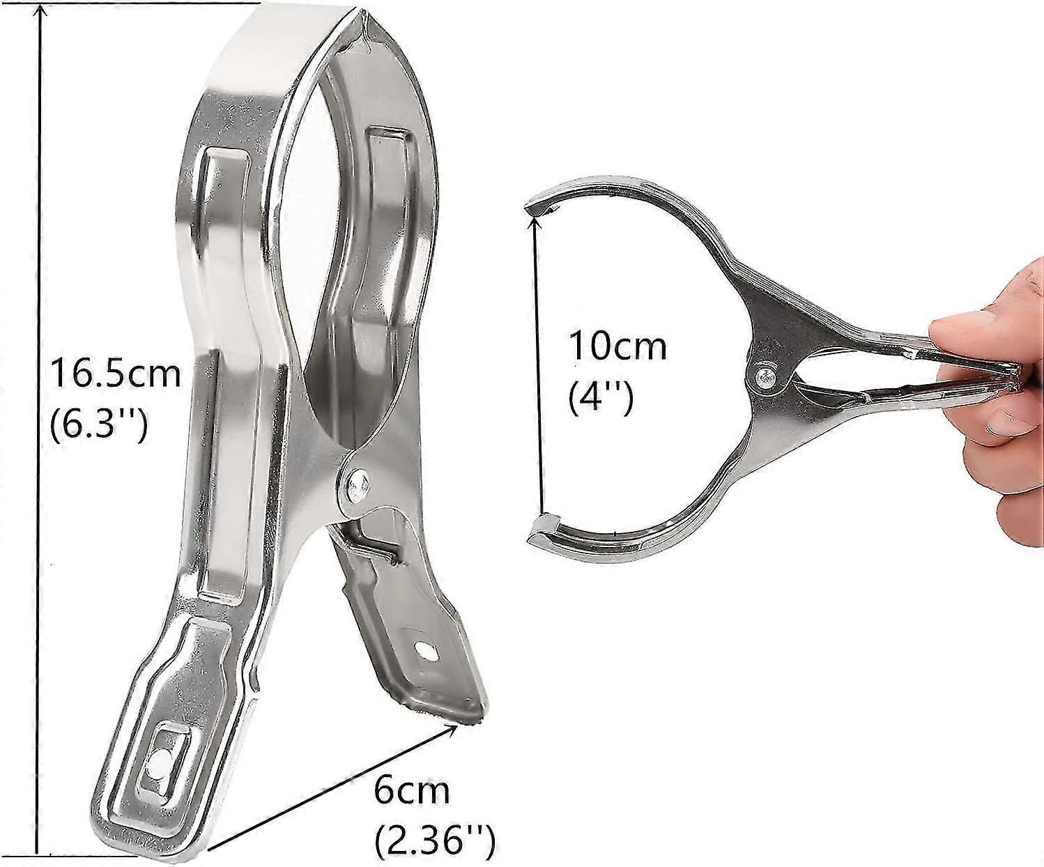 6 Pack Large Beach Towel Clips - Stainless Steel XXL Clothes Pegs ...