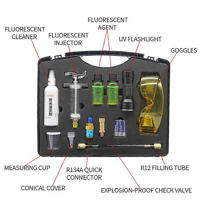 Ultraviolet System Detection Air Conditioning Leak Fluorescent Agent ...