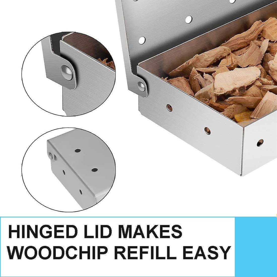 Roestvrij staal Bbq Smoker Box voor het grillen van barbecue ...