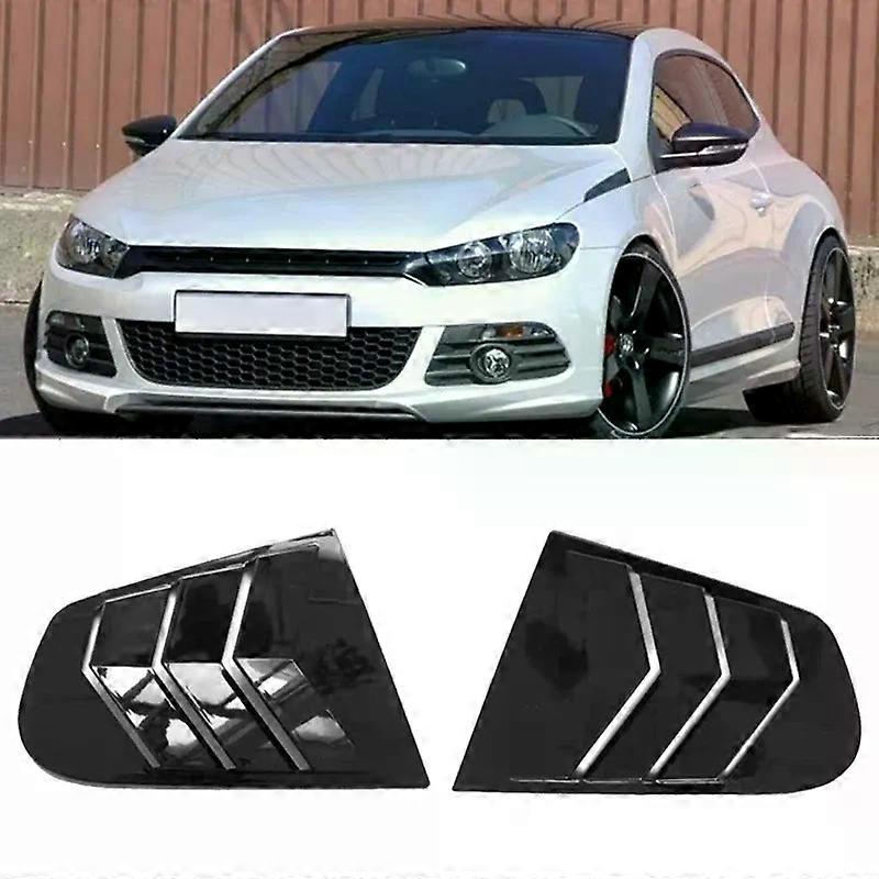 Car Side Window Louver Scoop Cover Vent Carbon Surface Style Spoiler ...