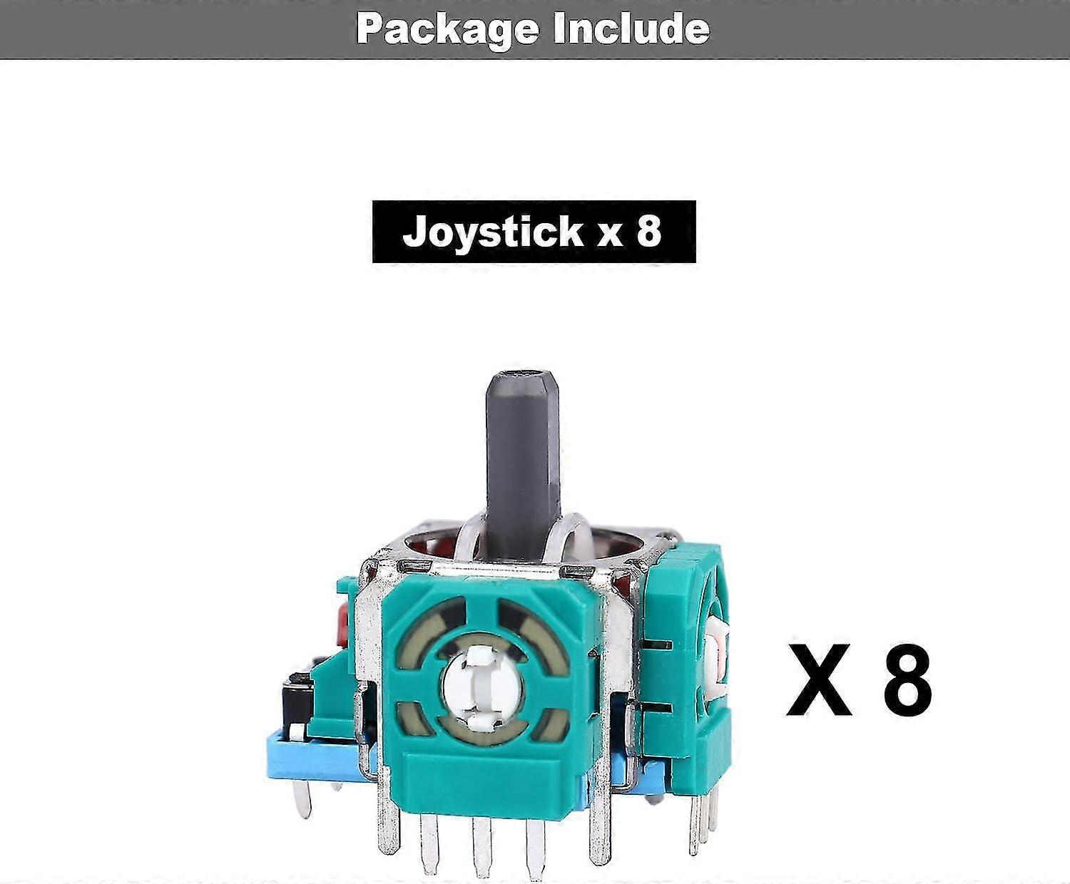 8PCS Replacement Joysticks for PS5 DualSense Controller, 3D Analog ...