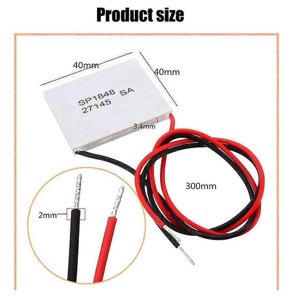 2Pcs 40X40mm Thermoelectric Power Generator SP1848-27145 Peltier TEG ...