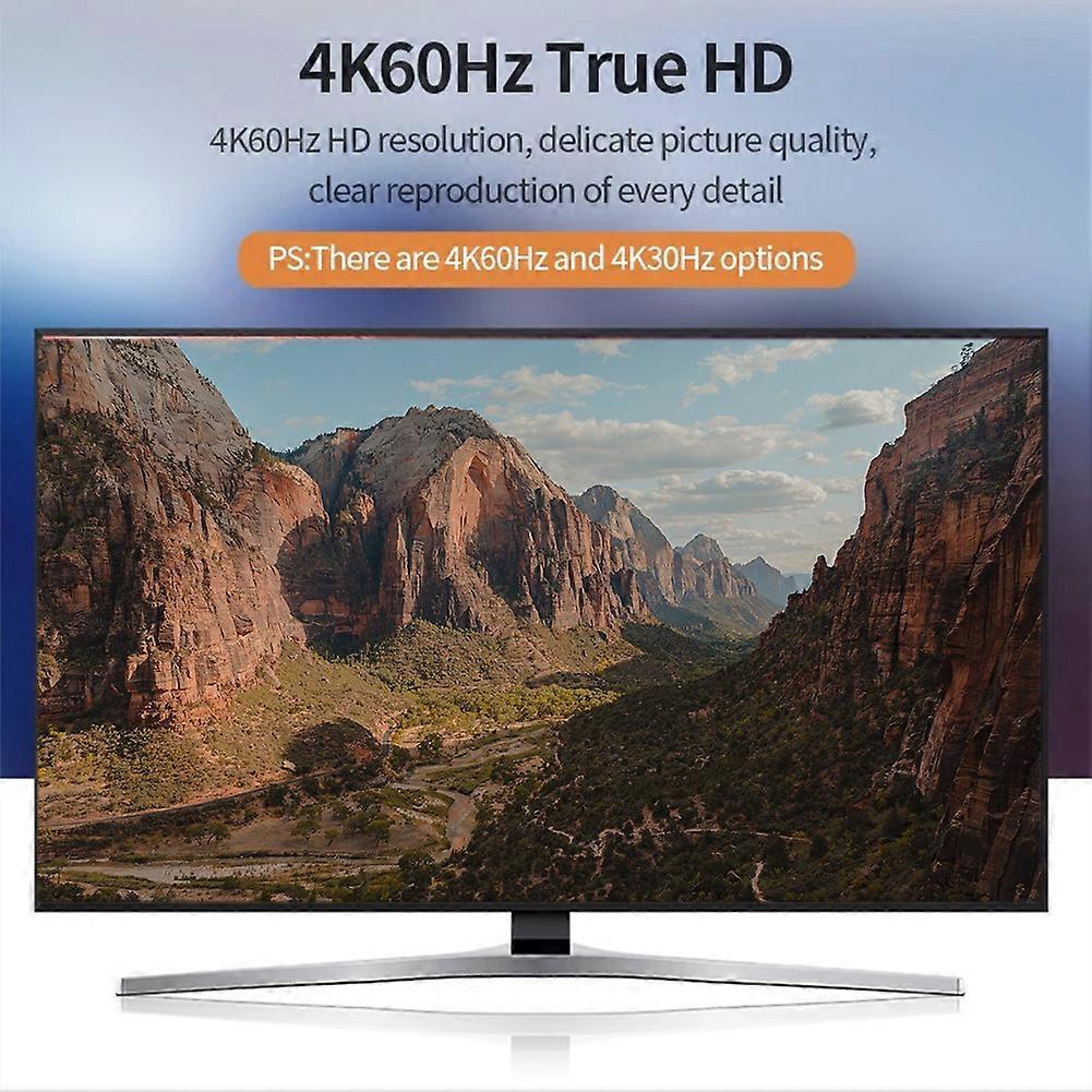 4K@60Hz HDMI-Compatible Male to DisplayPort Female Adapter with USB ...