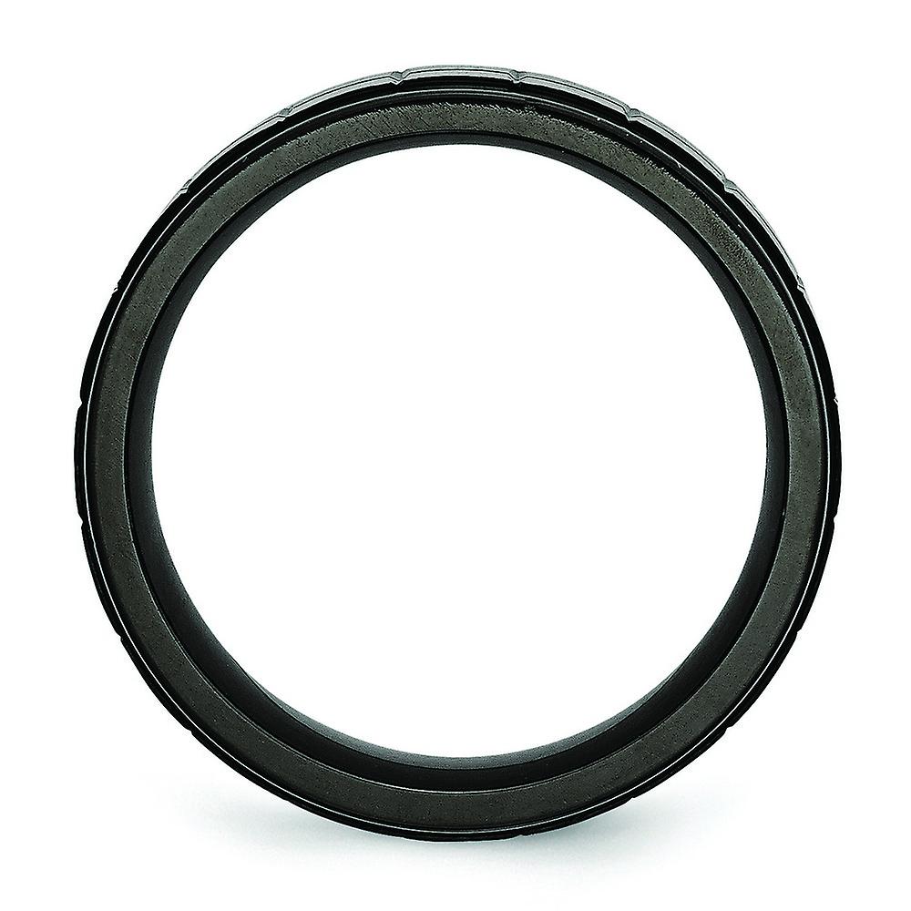 Titanium Grooved Brushed Polished Engravable IP Black Plated Satin And titanium-grooved-brushed-polished-engravable-ip-black-plated-satin-and